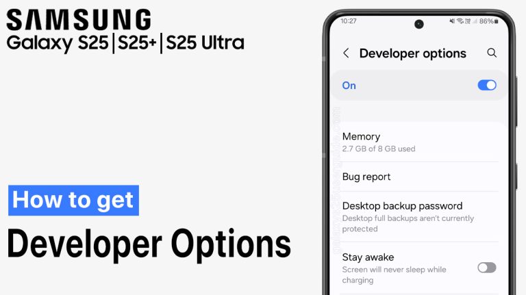 How to Enable Developer Options on Samsung Galaxy S25